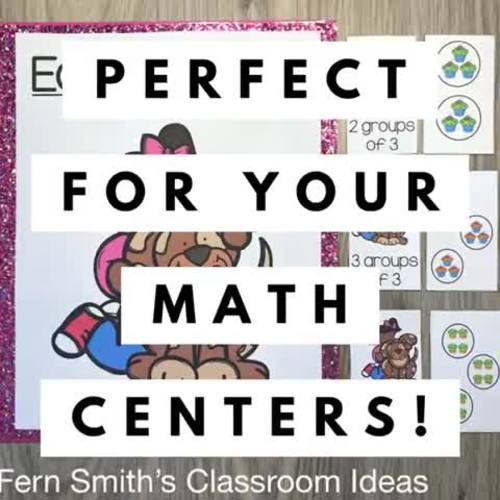 Count Equal Groups Center Games by Fern Smith's Classroom Ideas | TPT