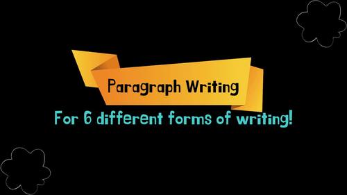Paragraph Writing For Different Forms Of Writing DIGITAL Google Slides