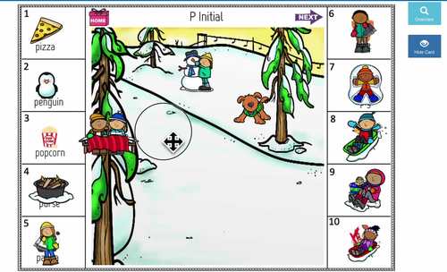 Winter Articulation Build a Scene for Early Developing Sounds Boom Cards™