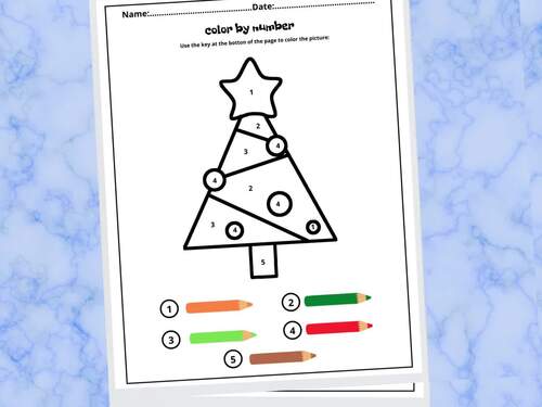 Winter Number Recognition Color by Number | Kindergarten Worksheets.