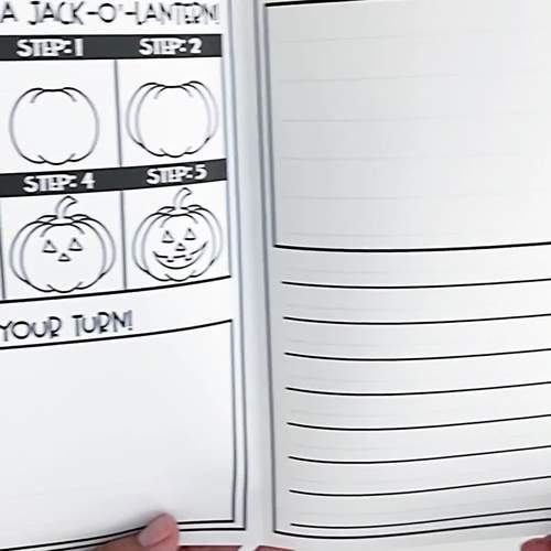 Halloween Directed Drawing Books | English & Spanish | Fall Activities