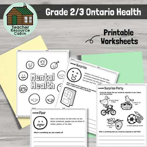 Grade 2/3 Ontario Health Workbooks by Teacher Resource Cabin | TPT