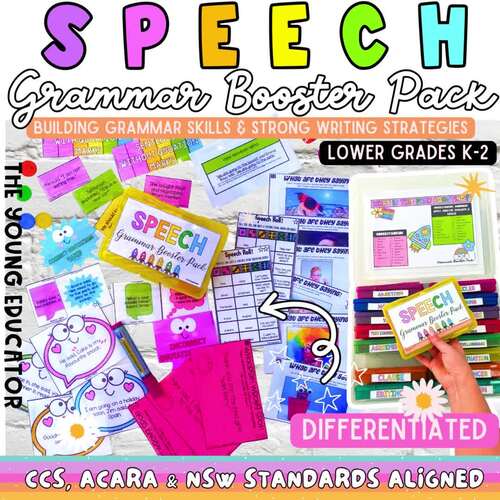 Speech Activities | GRAMMAR BOOSTER PACK | Differentiated | Grades K-2 ...