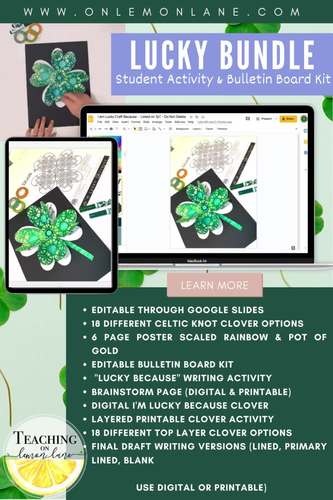 St. Patrick's Day Bulletin Board St. Patricks Day Craft Lucky Clover ...