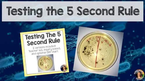 Scientific Method Lab: Testing the 5 Second Rule CER | TPT