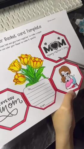 Teacher Appreciation flower basket Card Craft | Creative Writing for Kids