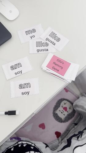 Sight Words Memory Game: in English & Spanish by Crafty Learning Co.