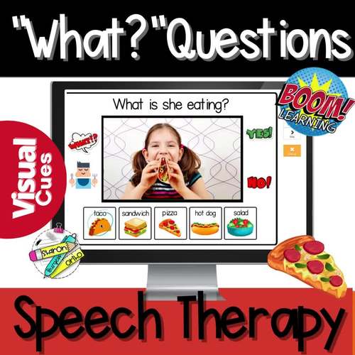 What Question for Speech Therapy | Boom Cards by Sharon Burgess Ortho