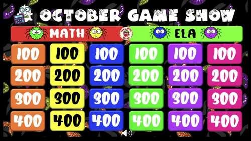 Halloween Kindergarten Math ELA Game Show - PowerPoint Game+ Printable ...