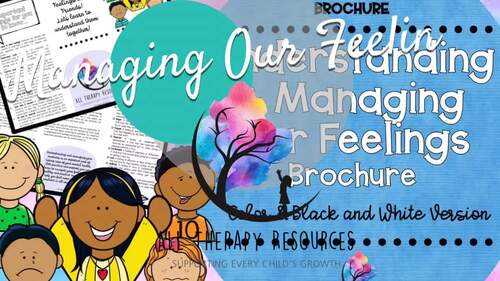 FEELINGS & EMOTIONS Counseling Brochure for Kids - SEL School Counselor ...