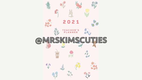 2022 PRINTABLE TEACHER PLANNER | SWEET & WHIMSICAL DAILY DIARY | TPT
