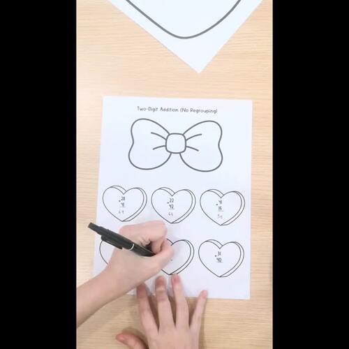 Valentine's Day Math Craft | Candy Hearts Craft | Addition & Subtraction