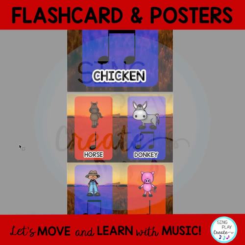 Rhythm Activities BUNDLE: {Sixteenth Notes} Video, Google Apps Farm Animals