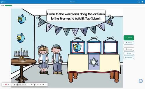 Build Hanukkah CVC Words BOOM™ Cards by Little Library of Learning