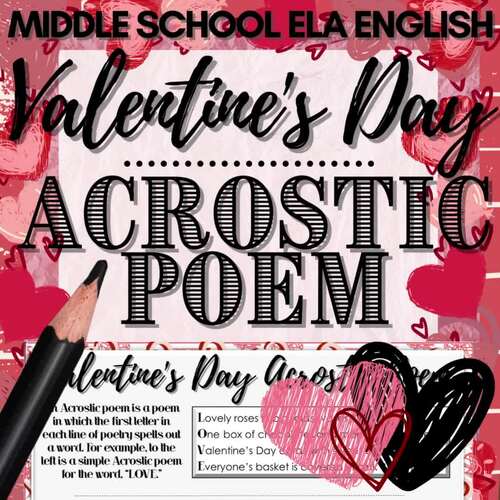 Middle School English ELA Valentine's Day Fun Writing Activity ...