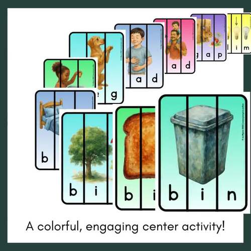 Growing CVC Bundle: 162 Mats, 139 Slides, 370+ Puzzles, 740 Clip Cards ...
