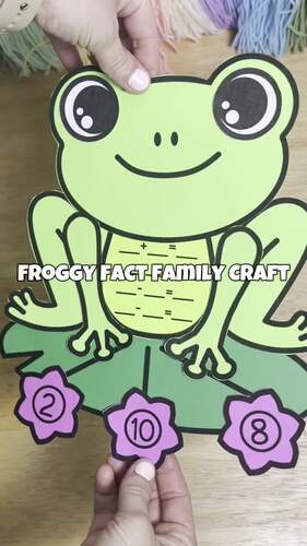 Frog Fact Family Math Craft Spring Activity Addition/Subtraction ...