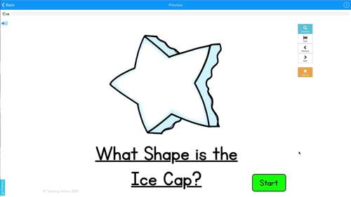 Ice Cap 2D Shape Matching | Winter Math Boom Cards by Teaching Autism