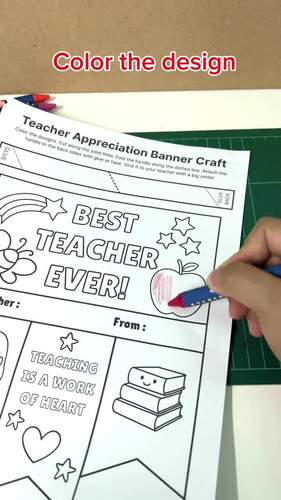 Teacher Appreciation Banner Craft Printable End-of-Year Bulletin Board ...