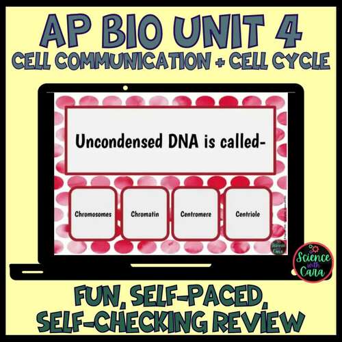 AP Bio Unit 4 Cell Communication and Cell Cycle Review Cards | TPT