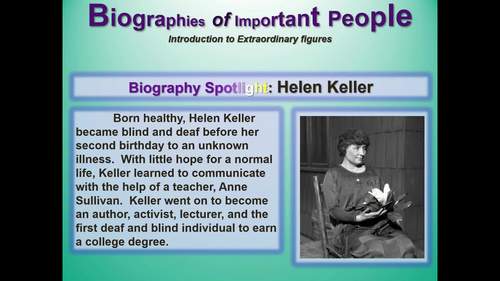 2nd Grade Social Studies "Biographies of Important People" PPT ...