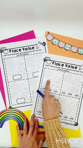 Place Value Hundreds Tens Ones Worksheets 1st Grade 2nd Grade | TPT