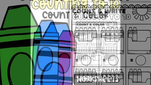 Counting within 10 No Prep Activities and Worksheets for Kindergarten