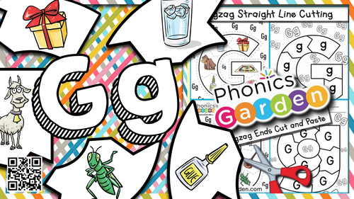 Gg | Letter Puzzle | Streaming Video | Cut & Paste | Phonics Garden