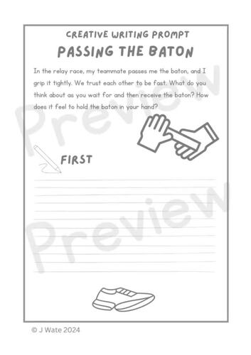 Sports Creative Writing Prompts Worksheets & Athletics inspired Writing ...