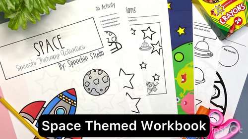 Space Speech Therapy Workbook | Language/Articulation | No Prep Activities