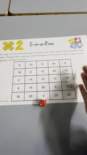5-in-a-row/ Multiplication Game by CasualHero | TPT