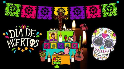 Día de los Muertos! (Day of the Dead Spanish Animated PPT Presentation!)