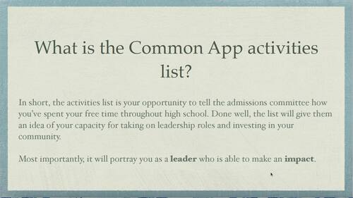 Common App Activities List Guidelines & Fillable Tracker | TPT Common App Activities List Guidelines & Fillable Tracker | TPT