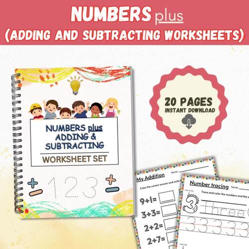 Number Tracing Worksheets | Traceable Numbers 1-10 | Adding & Subtracting