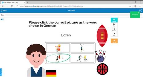 SPORTS German Distance Learning | Sport German BOOM Cards SPORTS