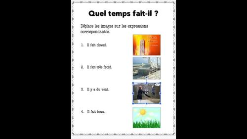 French Weather Interactive Notebook and Google Drive Activity Distance ...