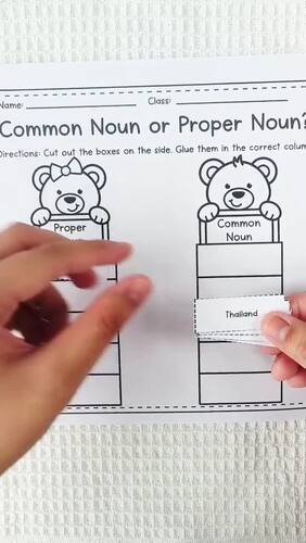 Common Noun or Proper Noun? – Cut and Paste Sorting Activity | TPT