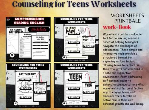 Counseling for Teens Worksheets printables for kids by English For Kids ABC
