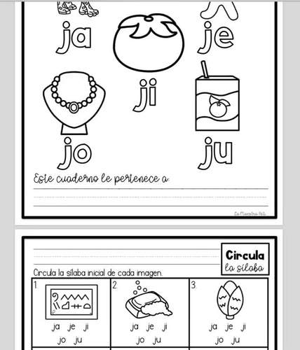 Silabas con J ja je ji jo ju by La Maestra Pati Bilingue | TPT