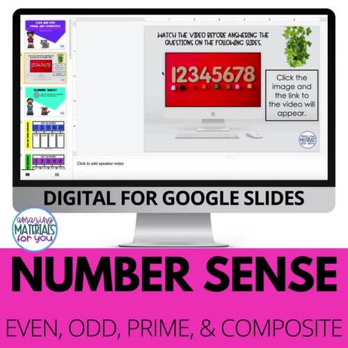 Prime and Composite Google™ Slides by Amazing Materials for You by Amy ...