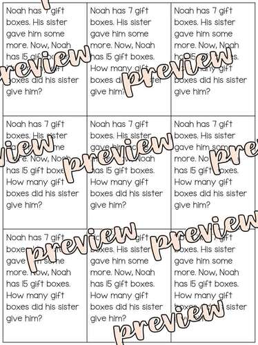 Winter-Themed Joining Change Unknown Word Problems for 1st Grade by Anh ...