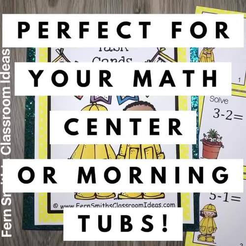 Addition and Subtraction Task Cards Bundle by Fern Smith's Classroom Ideas