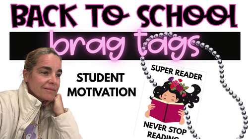 Back To School Brag Tags Classroom Management Behavior Motivation Rewards