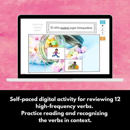 High-Frequency Verbs in Spanish Boom Cards with Valentine-Themed Hidden ...