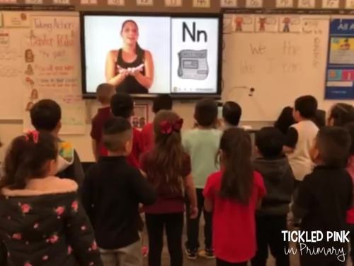 Alphabet Videos and Movement Cards: Physical Phonics by Tickled Pink in ...