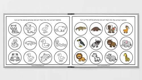 Animal Habitat Sorting Mats Kindergarten by Crafted with Bliss by ...