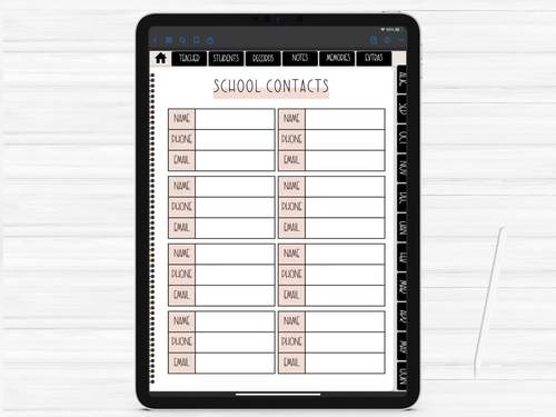 Digital Teacher Planner | 2022-2023 | Leopard Print | for iPad with ...