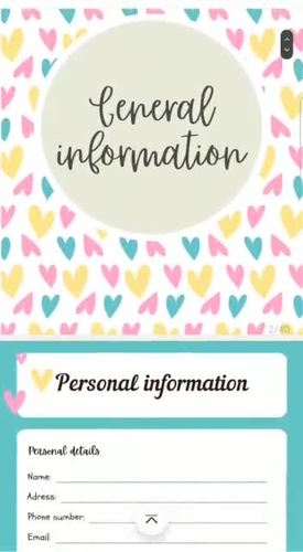 TEACHER PLANNER hearts pattern 2022-23/ PRINTABLE by Light the teacher