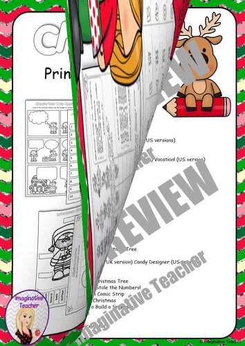 Christmas Activities NO PREP Junior Primary by Imaginative Teacher