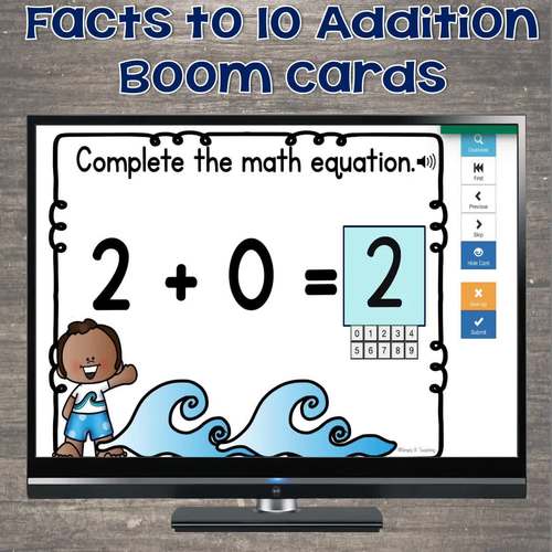 Facts to 10|Boom Cards by Simply B Teaching | TPT